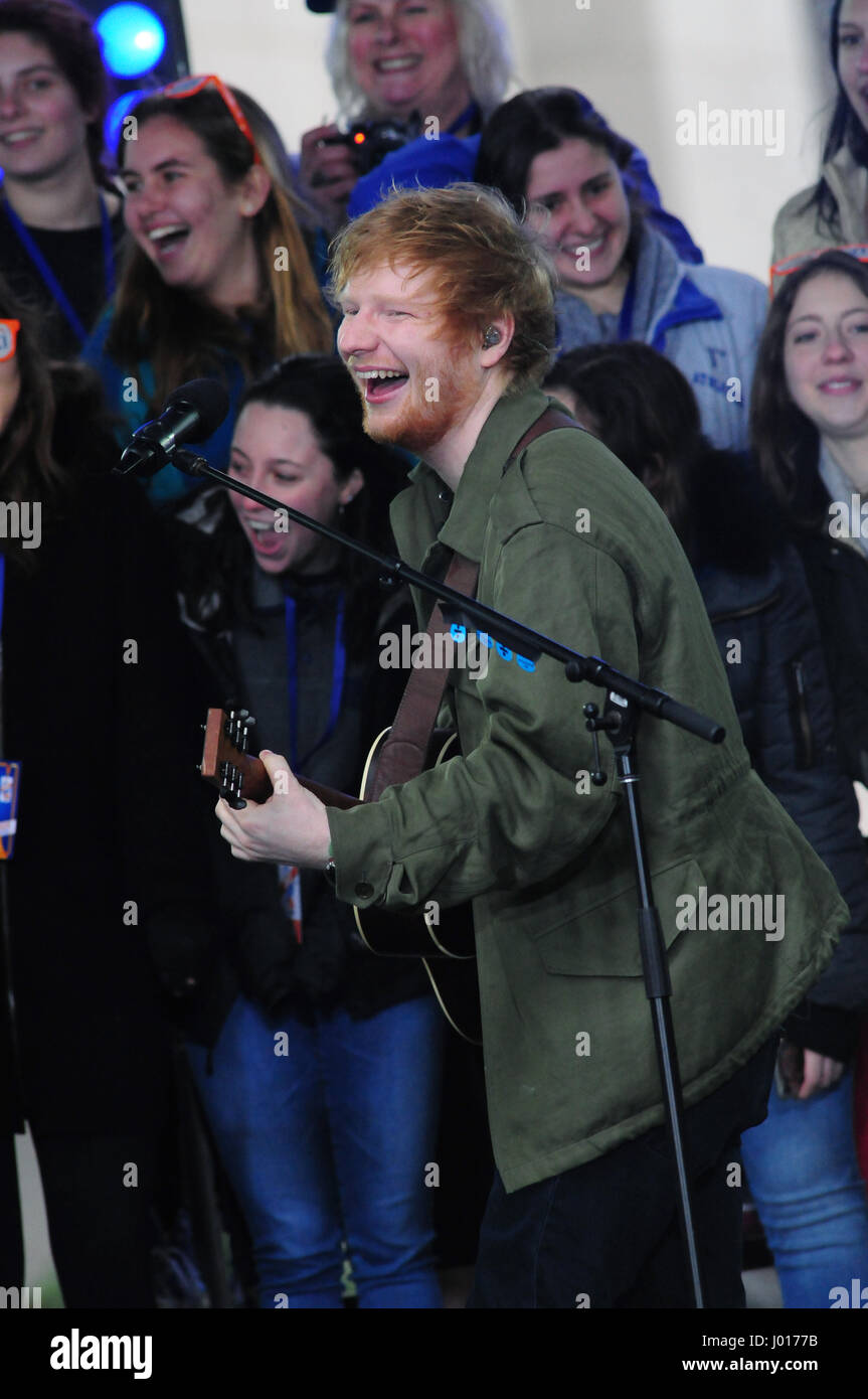 Ed Sheeran performing live on NBC's 'Today' show Featuring: Ed Sheeran ...