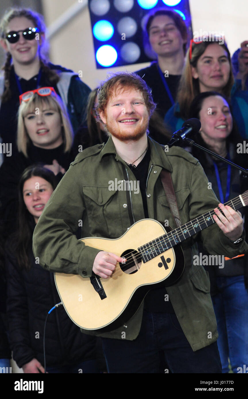 Ed Sheeran performing live on NBC's 'Today' show Featuring: Ed Sheeran ...