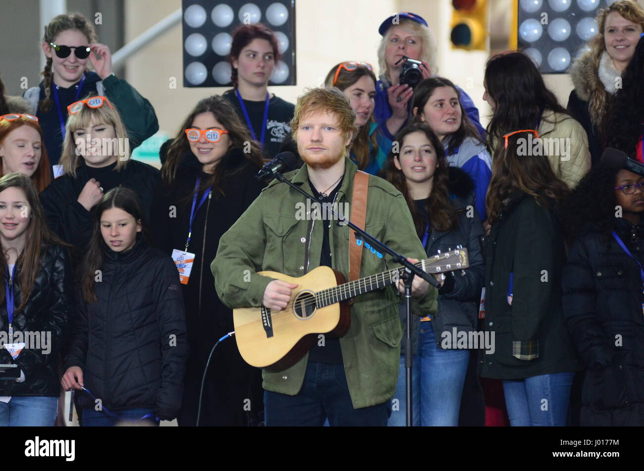 Ed Sheeran performing live on NBC's 'Today' show Featuring: Ed Sheeran ...