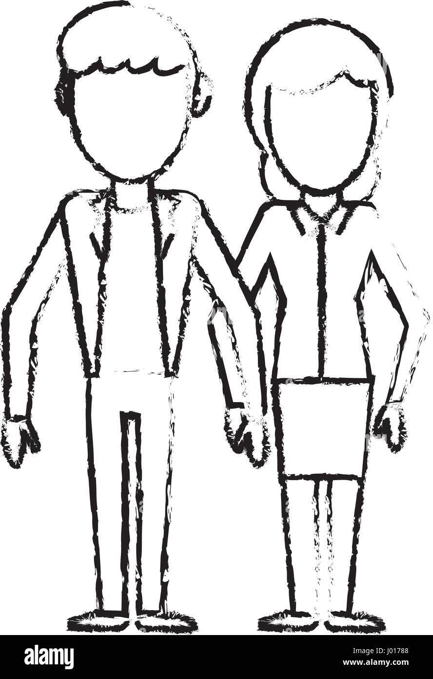 couple people together relation sketch Stock Vector Image & Art - Alamy