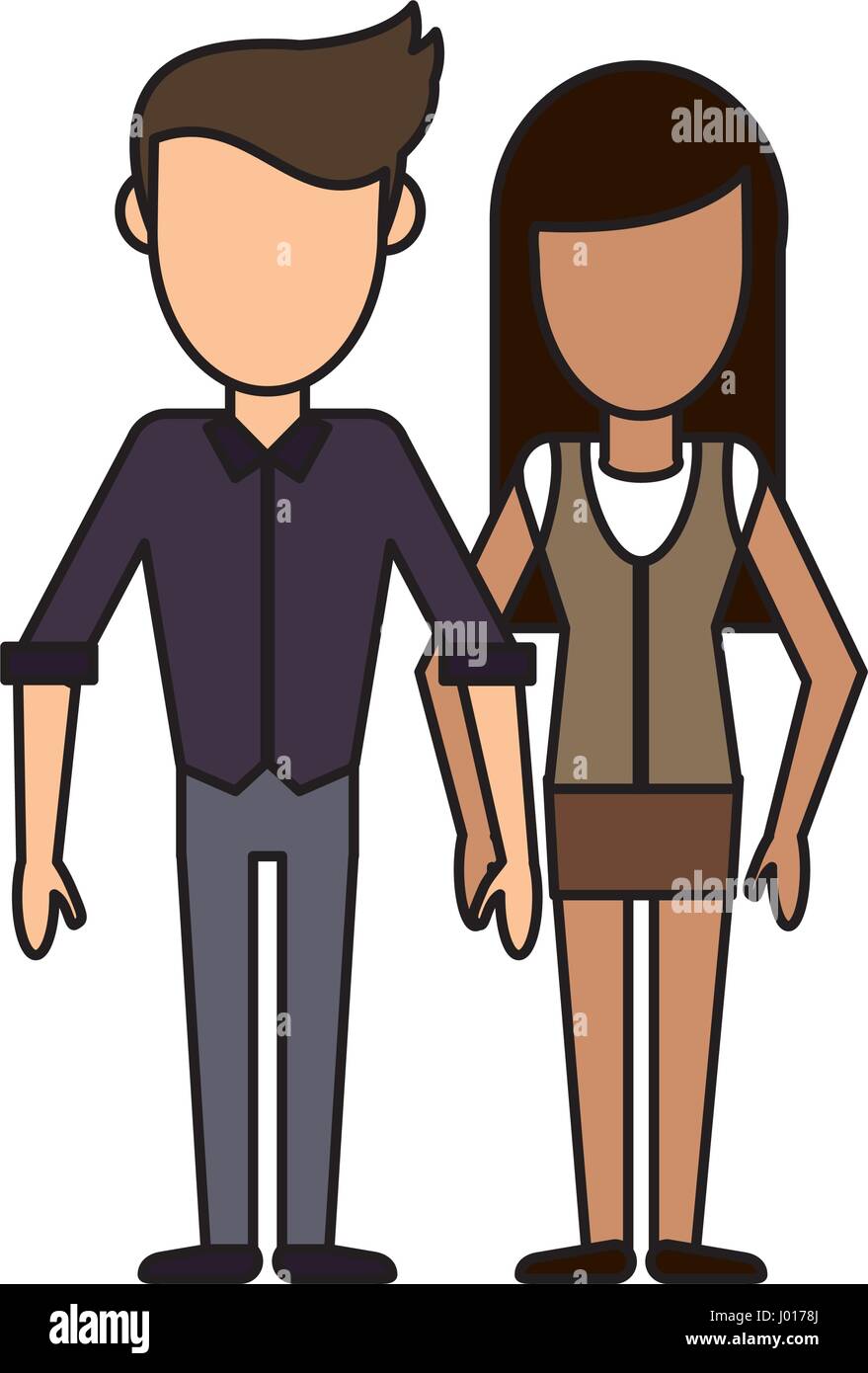 couple people relationship faceless Stock Vector Image & Art - Alamy