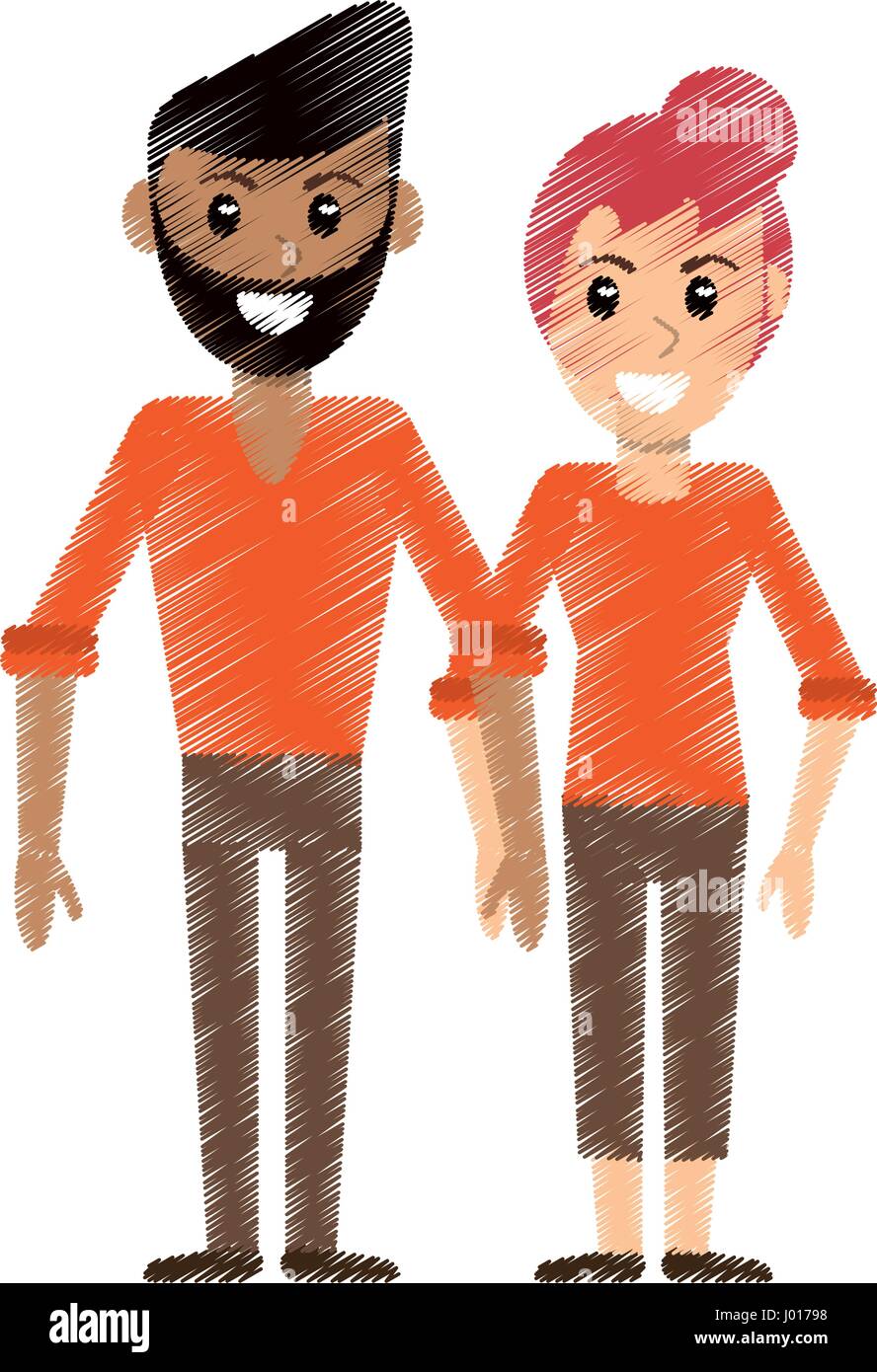 drawing couple people relationship Stock Vector Image & Art - Alamy