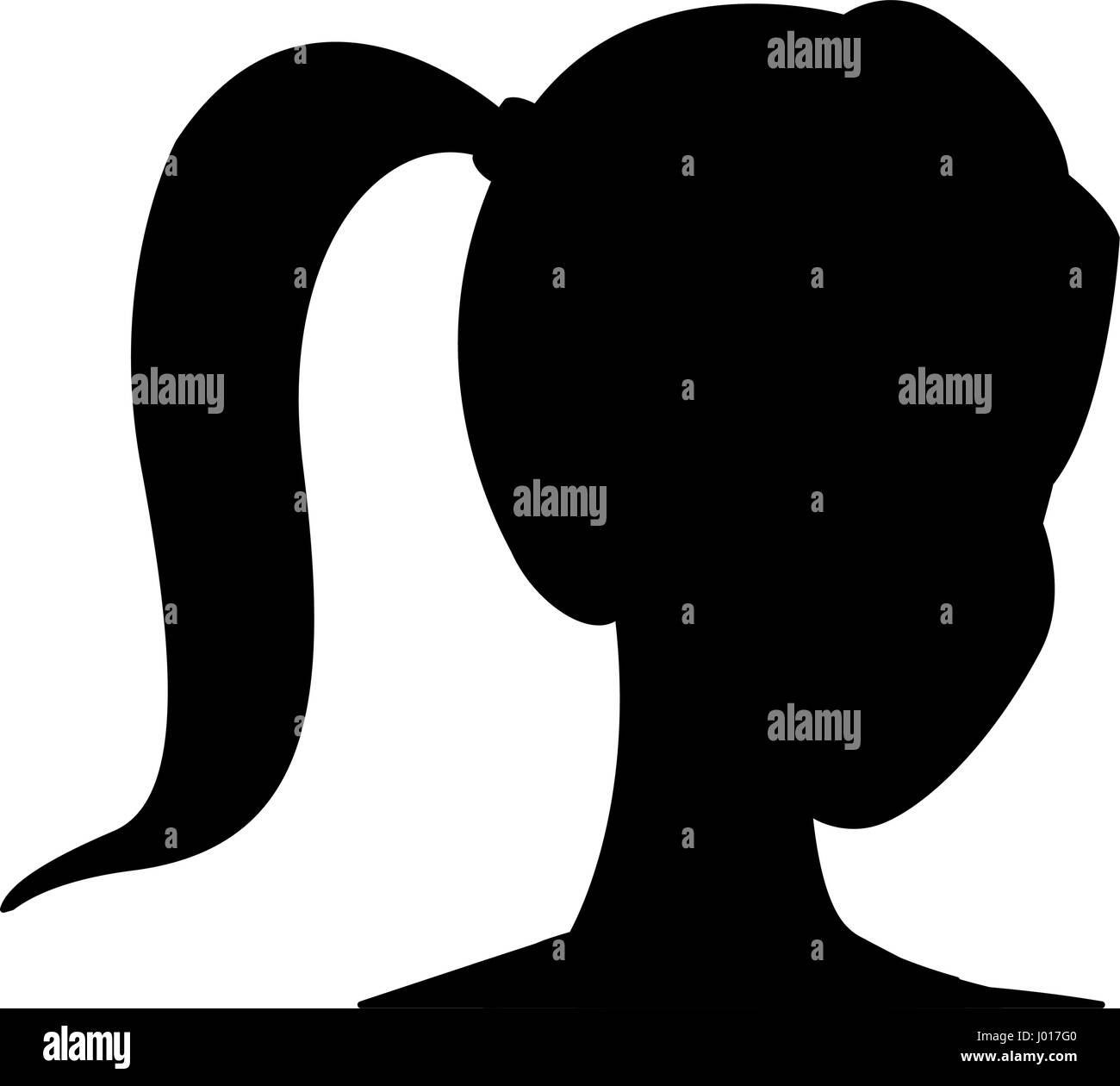 young pretty woman with ponytail icon image Stock Vector Image & Art ...