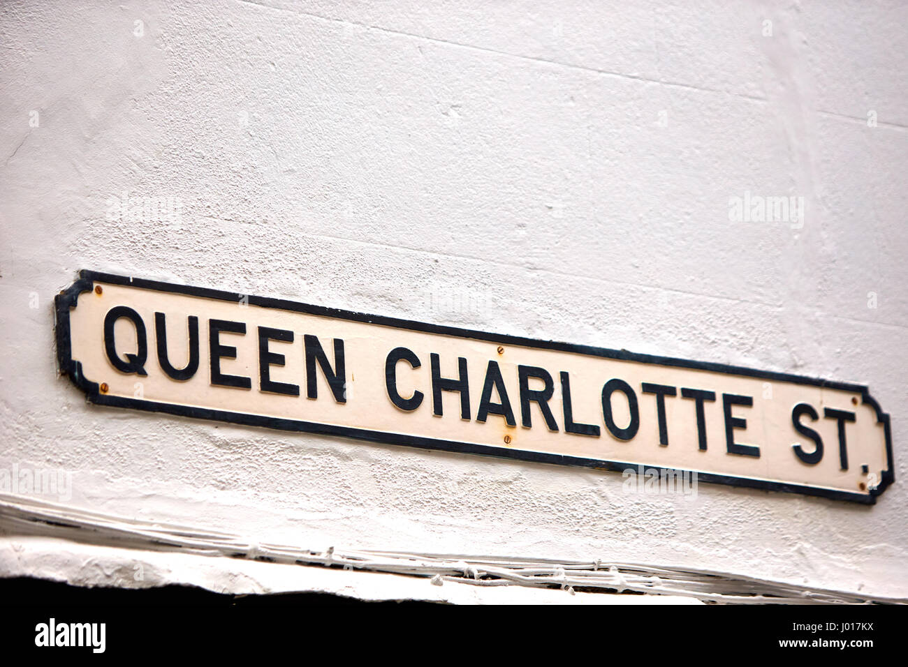 Sign for Queen Charlotte Street in Windsor Stock Photo - Alamy