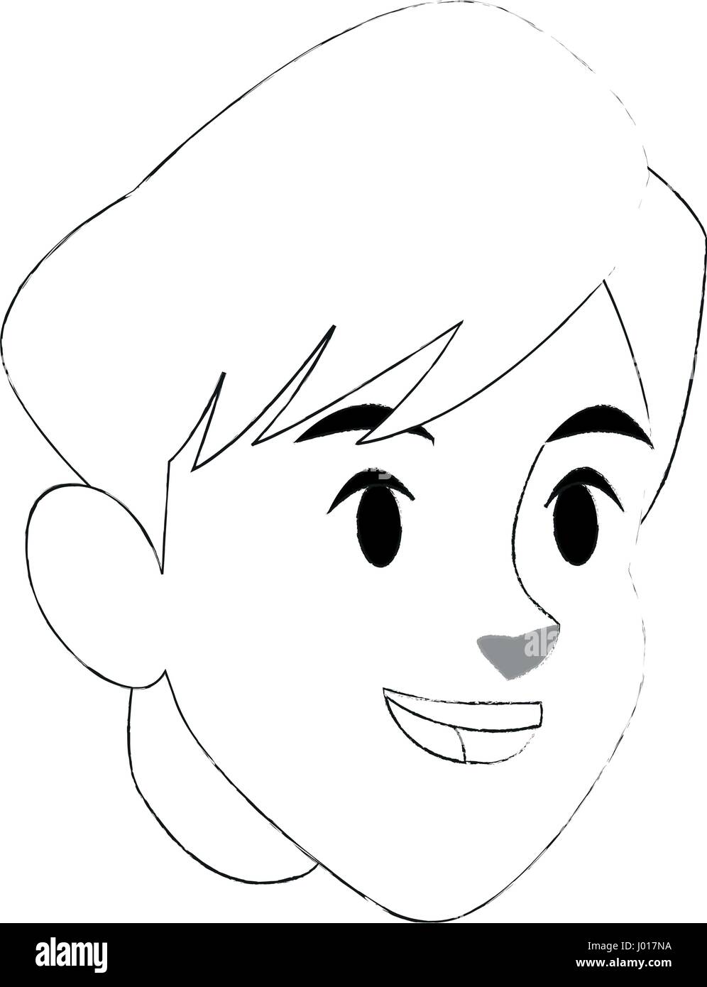 Simple Man Face Drawings