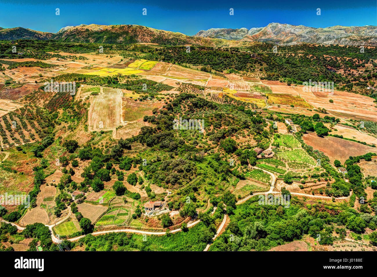 Aerial top view of a landscape Stock Photo - Alamy