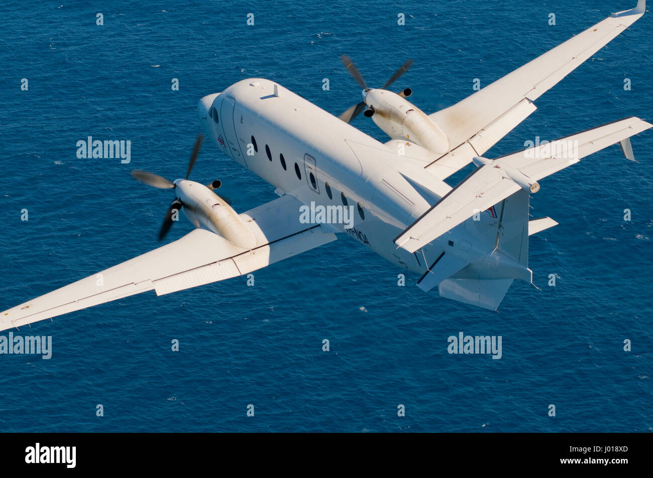An aerial view of a Beechcraft B1900D short-haul / charter airliner ...