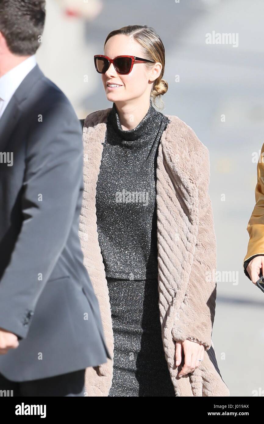 Brie Larson seen arriving at the ABC studios for Jimmy Kimmel Live ...