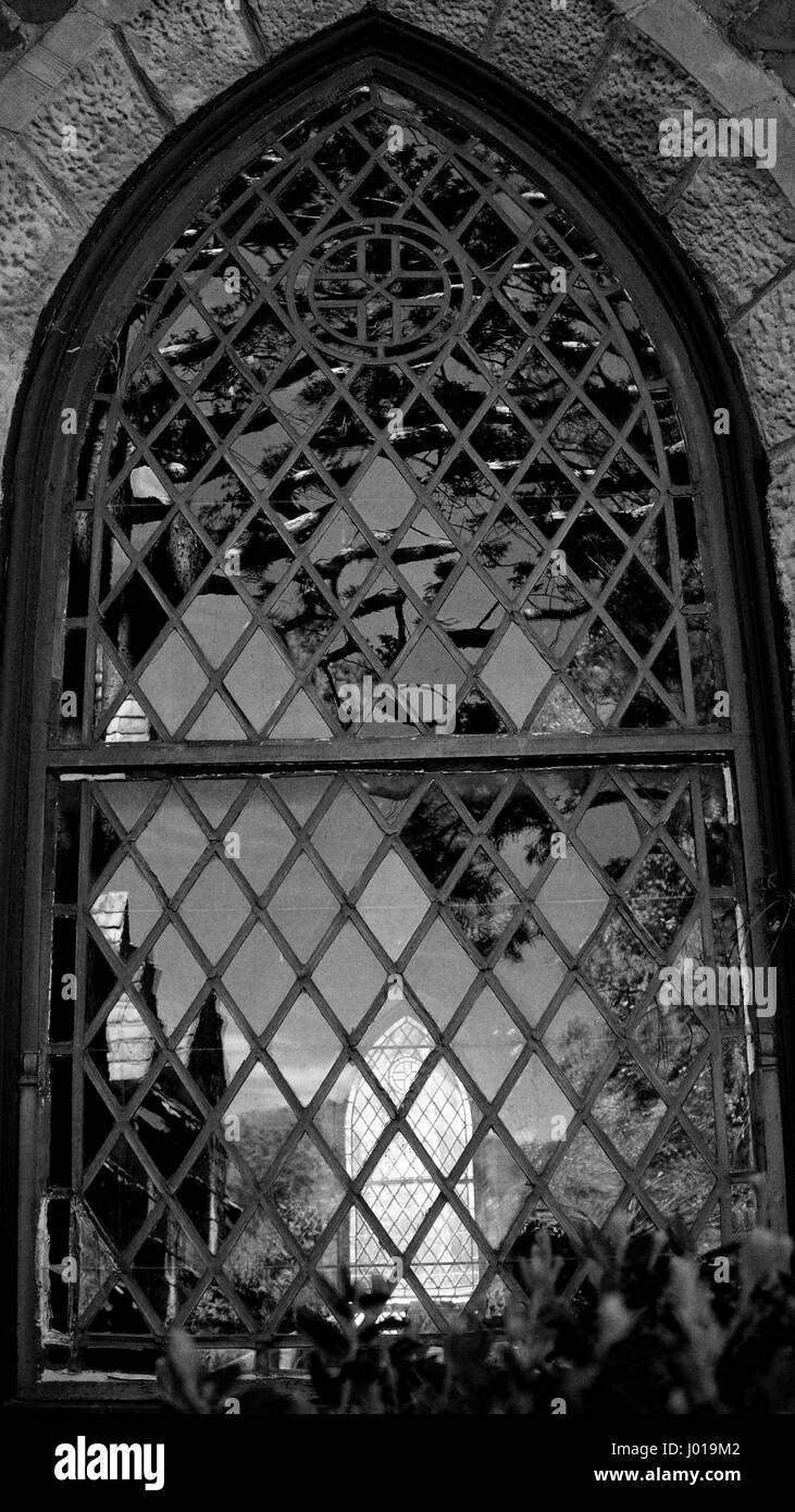 Church windows Black and White Stock Photos & Images - Alamy