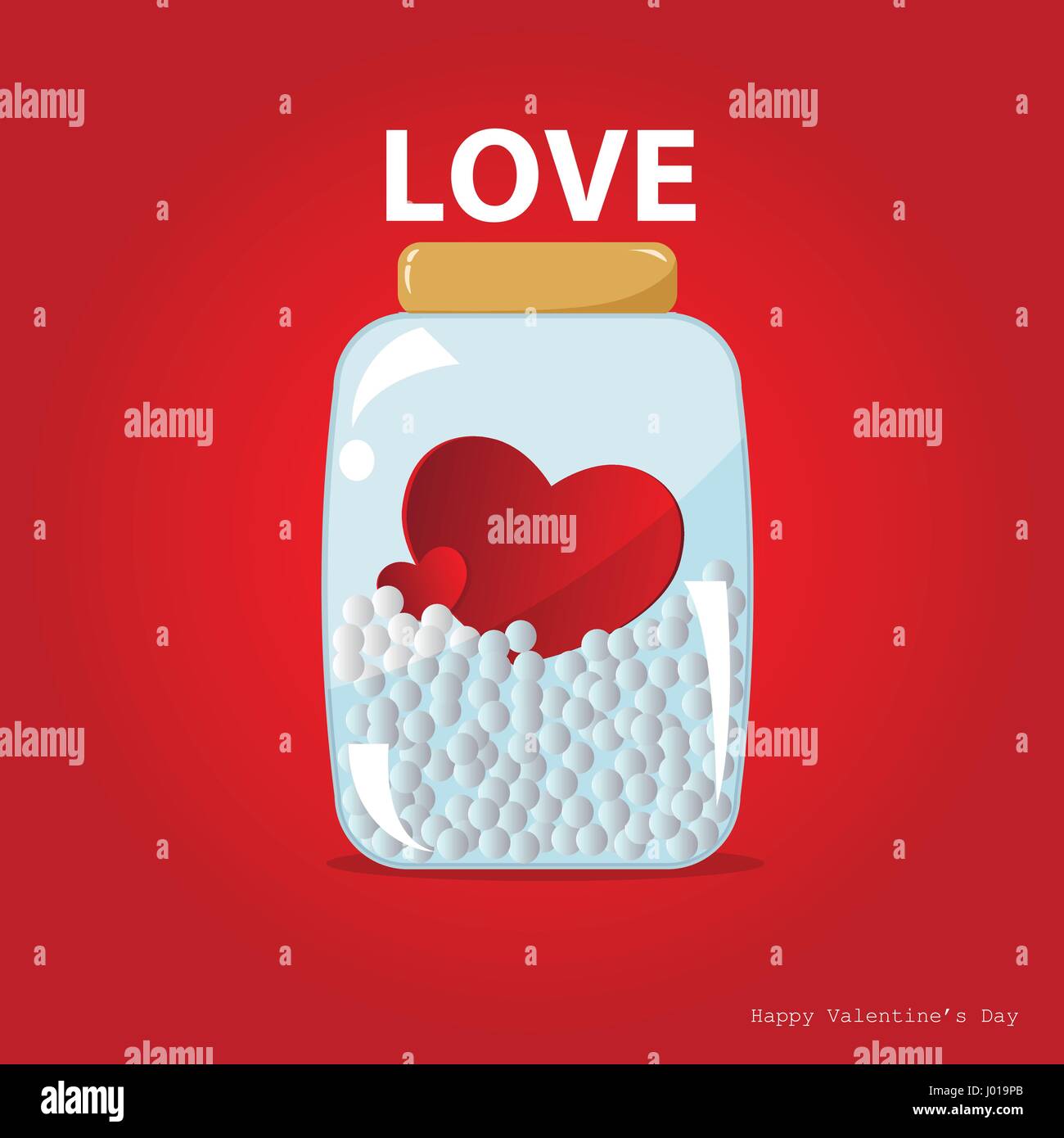 Hearts in the bottle vector Stock Vector Image & Art - Alamy