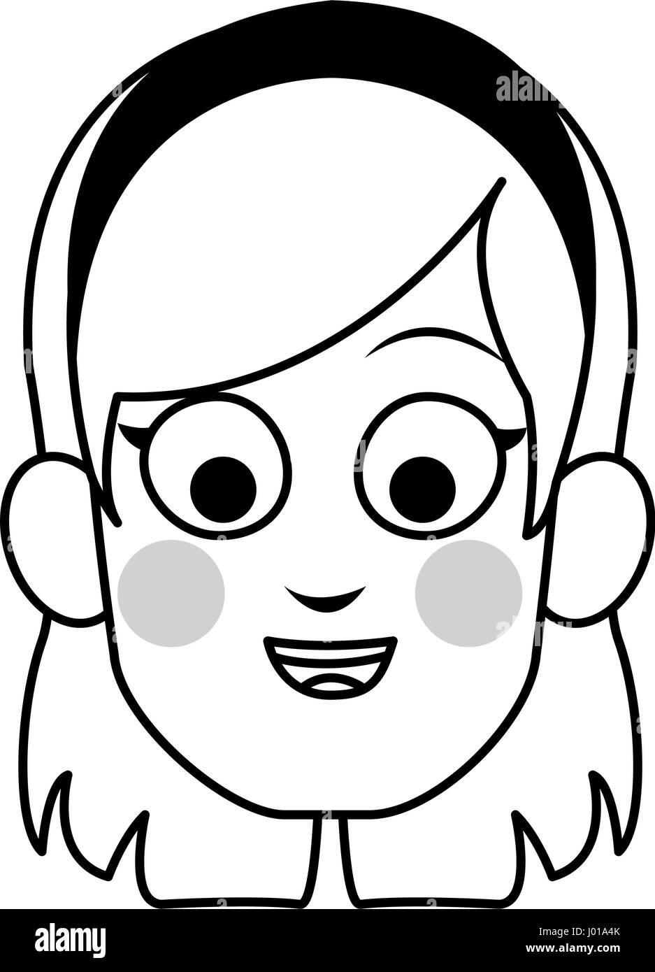 girl cartoon icon Stock Vector Image & Art - Alamy