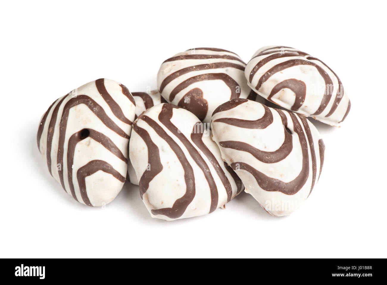 Group of chocolate cookies isolated on white Stock Photo - Alamy