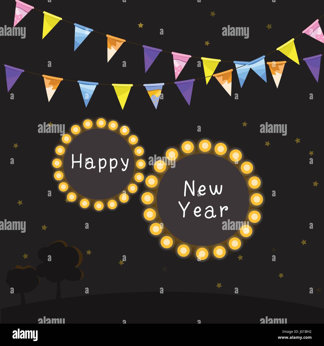 Rural night scene Stock Vector Images - Alamy