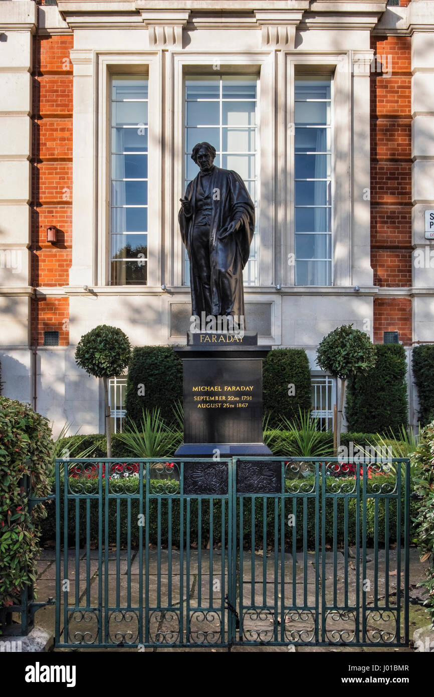 Bronze Memorial sculpture of English scientist, Michael Faraday outside ...
