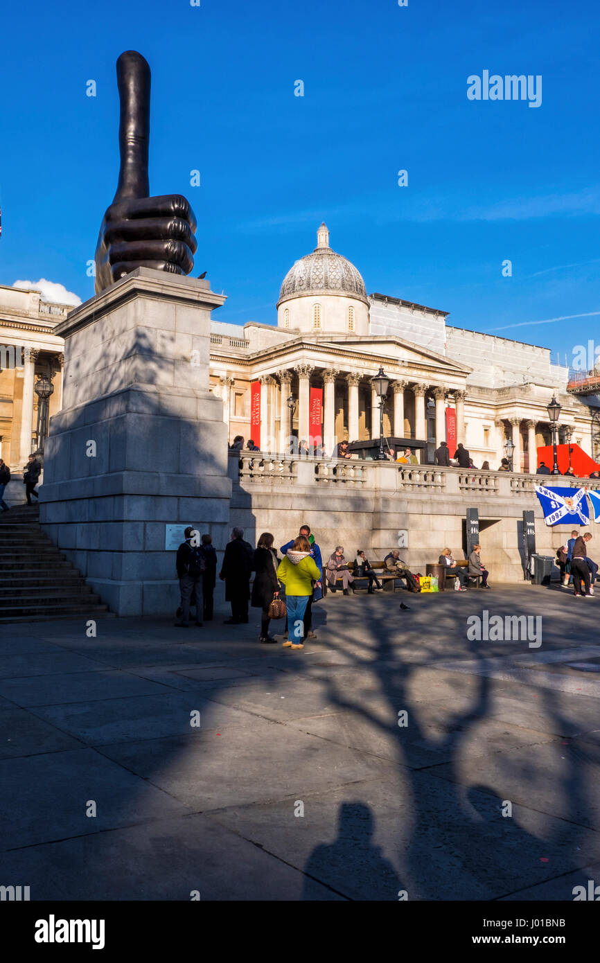 London, Trafalgar Square fourth plinth. 'Really Good' by David Shrigley ...