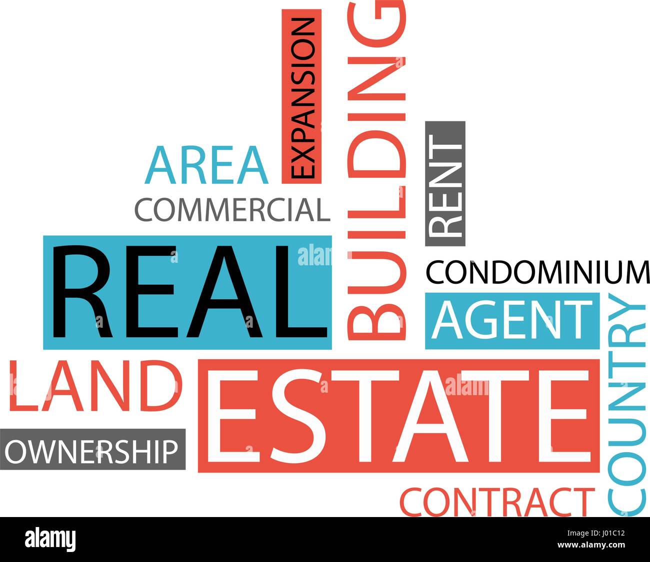 Real estate word cloud Stock Vector Images - Alamy