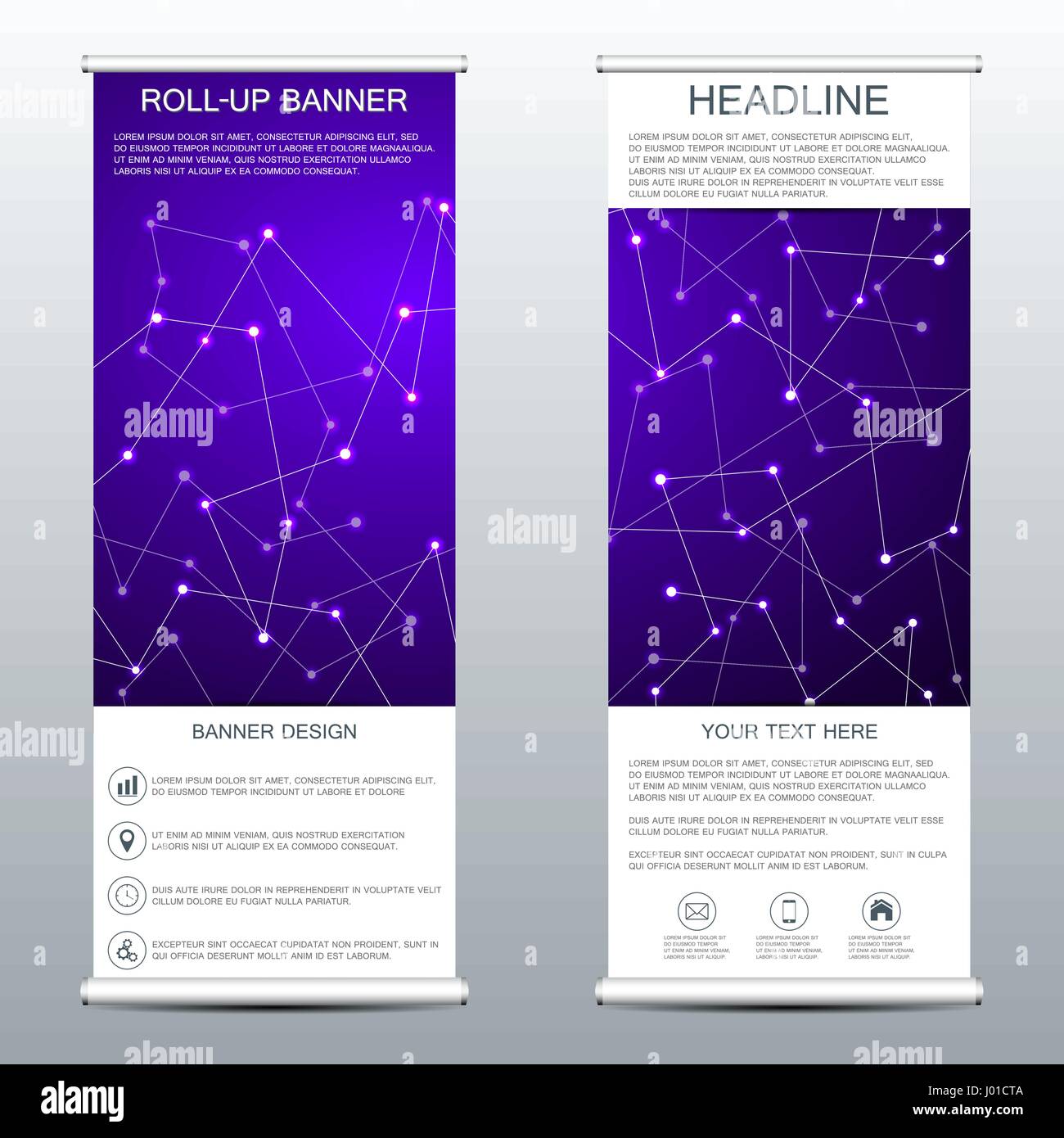 Roll-up banner templates for presentation and publication structure of ...