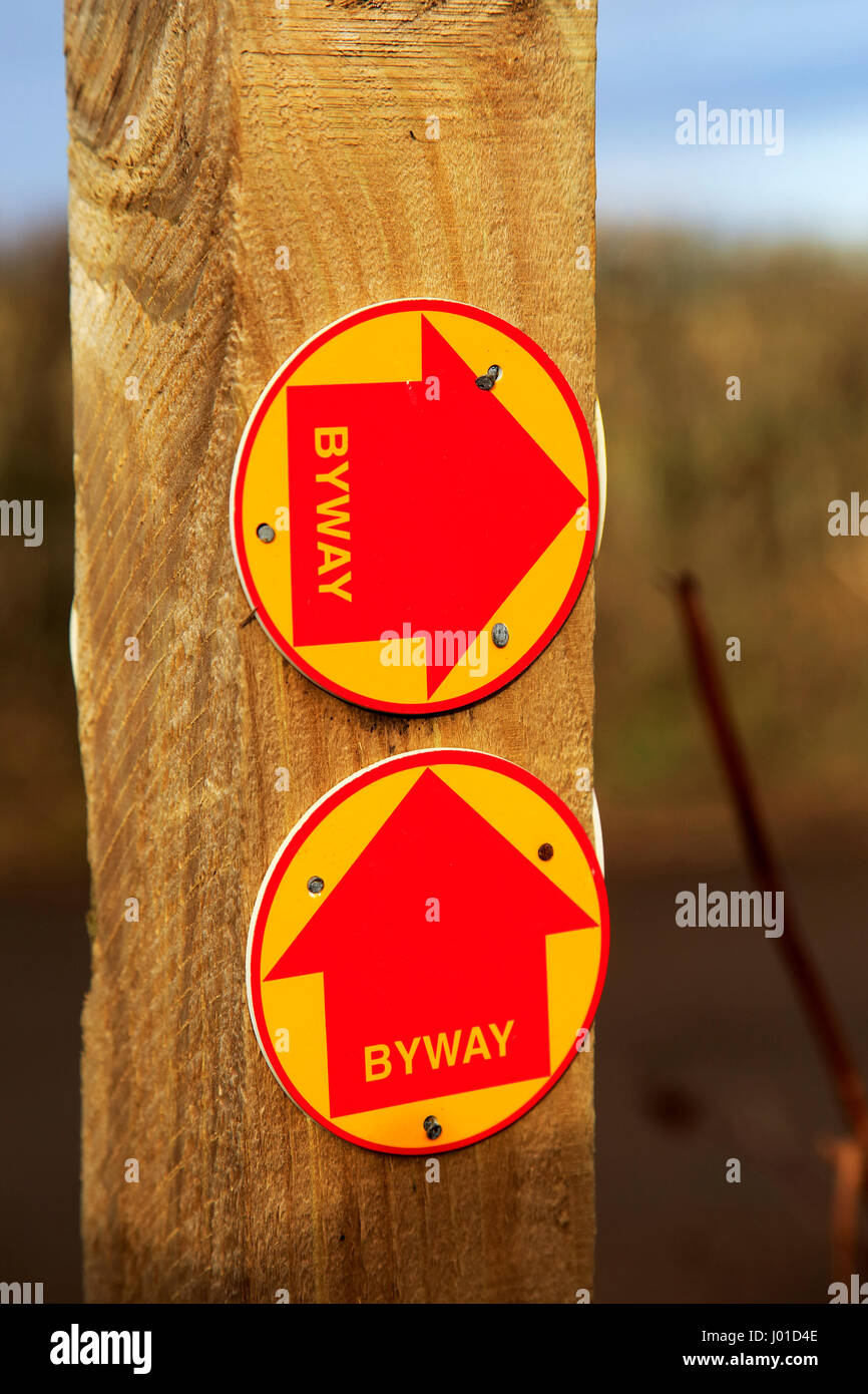 Byway direction arrows sign post, Suffolk, England, UK Stock Photo - Alamy