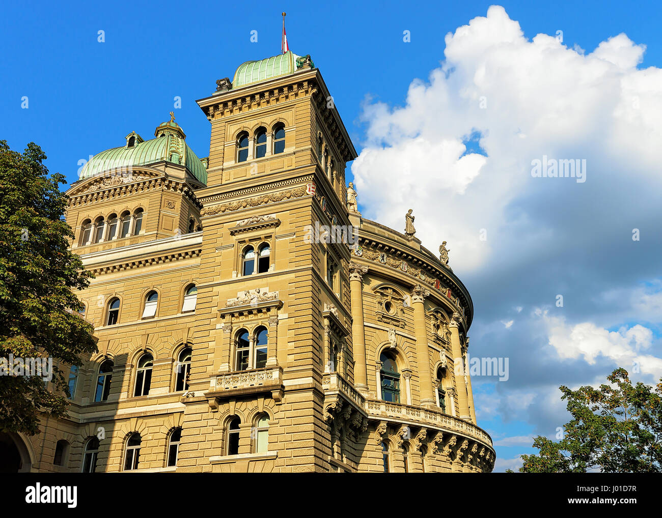Swiss Parliament building at the old city center of Bern, Switzerland ...