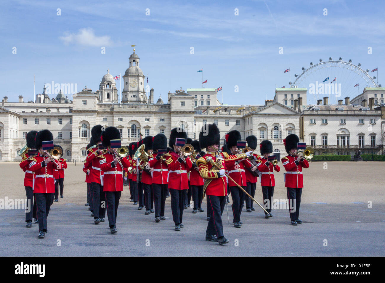 An army parade at Horseguard's Parade in London Stock Photo - Alamy