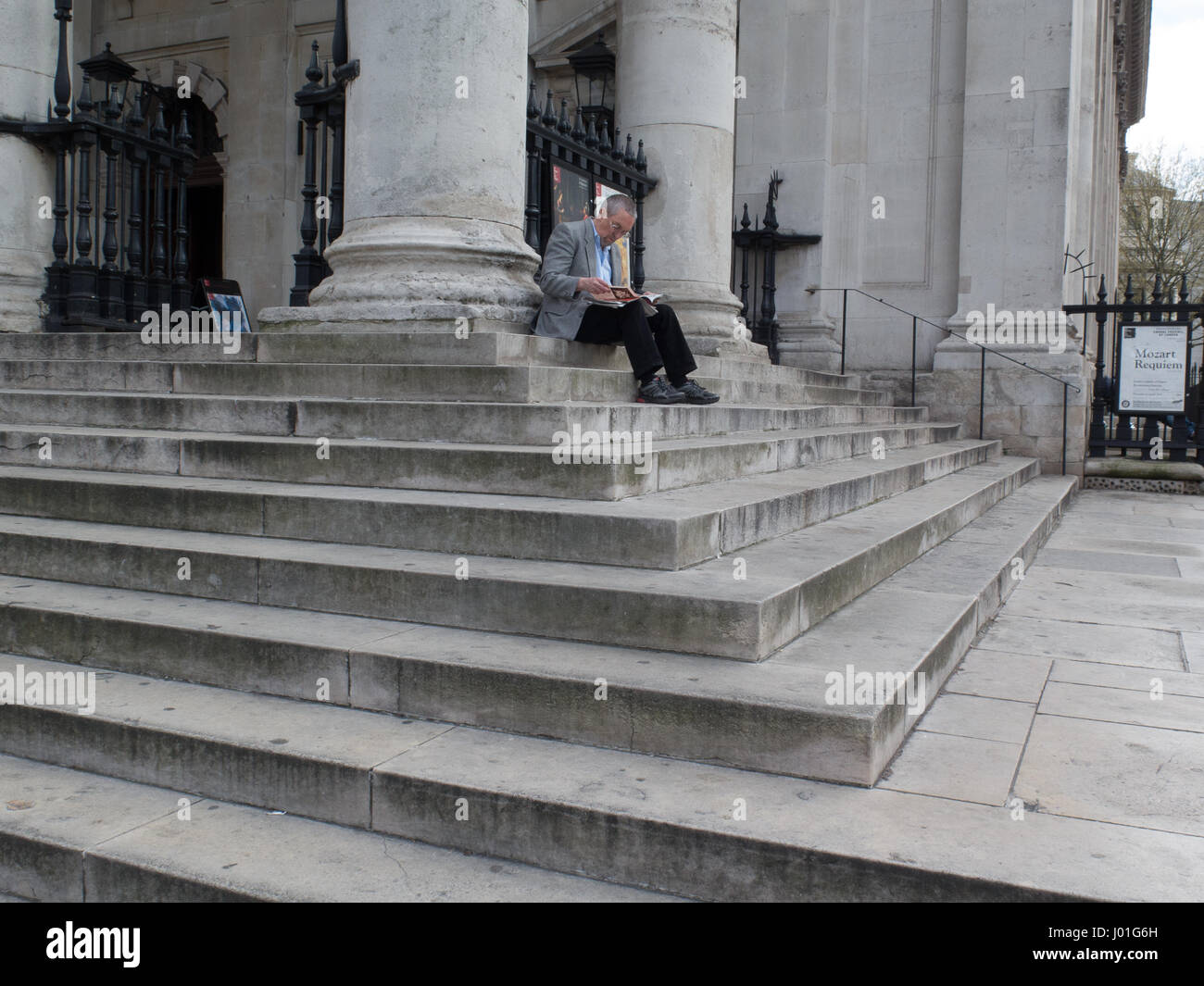 steps St Martin in the Fields Charing Cross London Stock Photo - Alamy