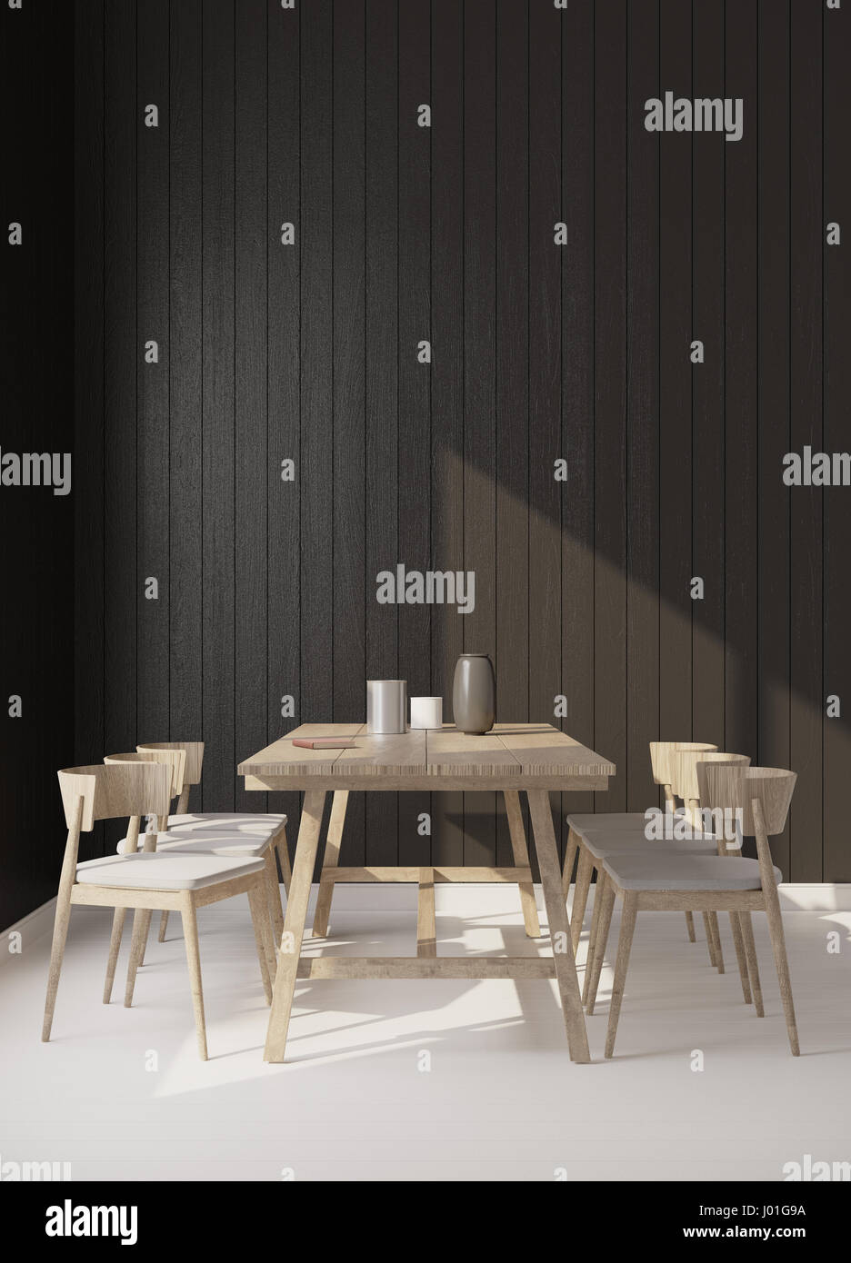 3d render dining table hi-res stock photography and images - Alamy