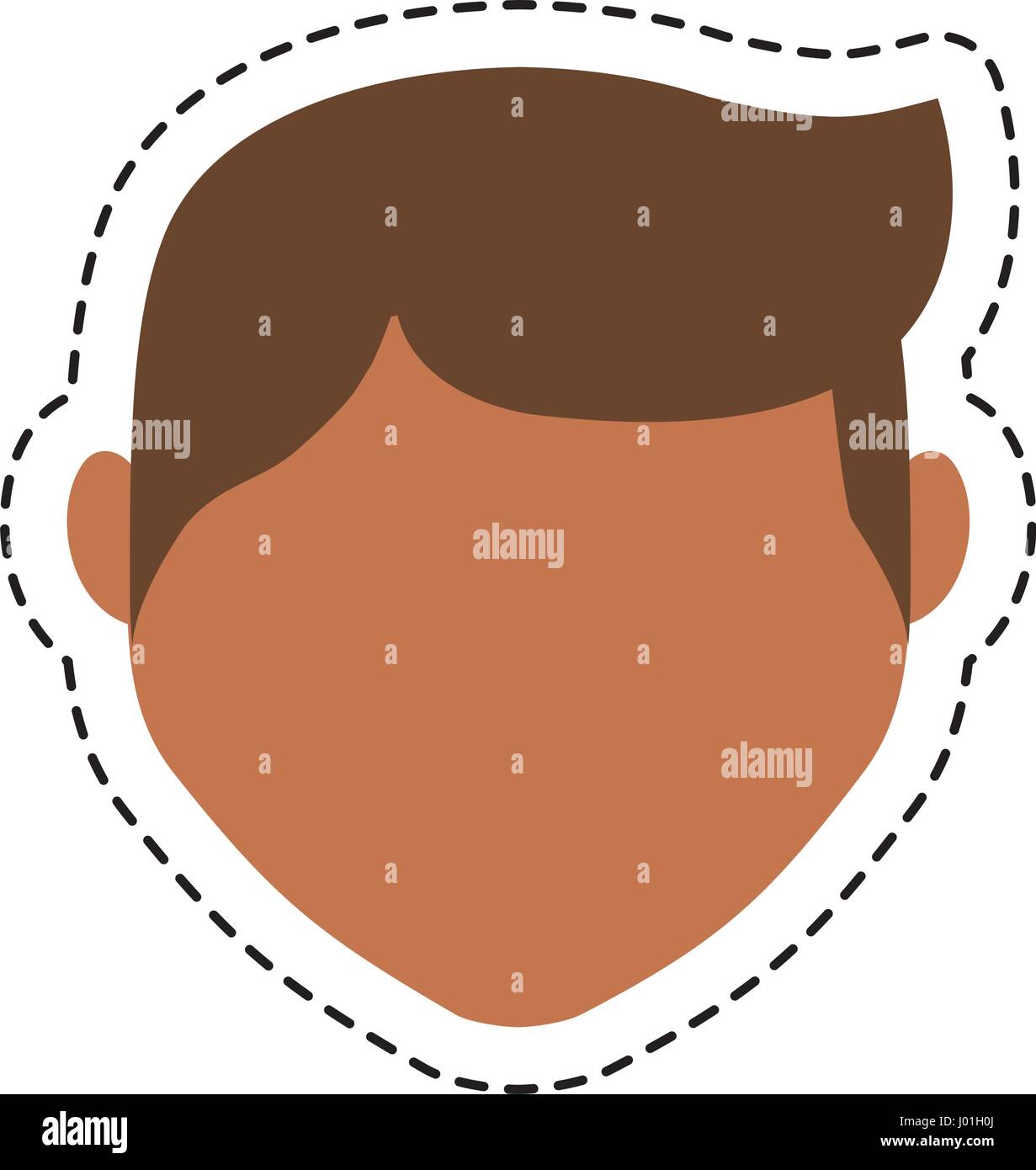 man face, cartoon icon over white background. colorful design. vector ...