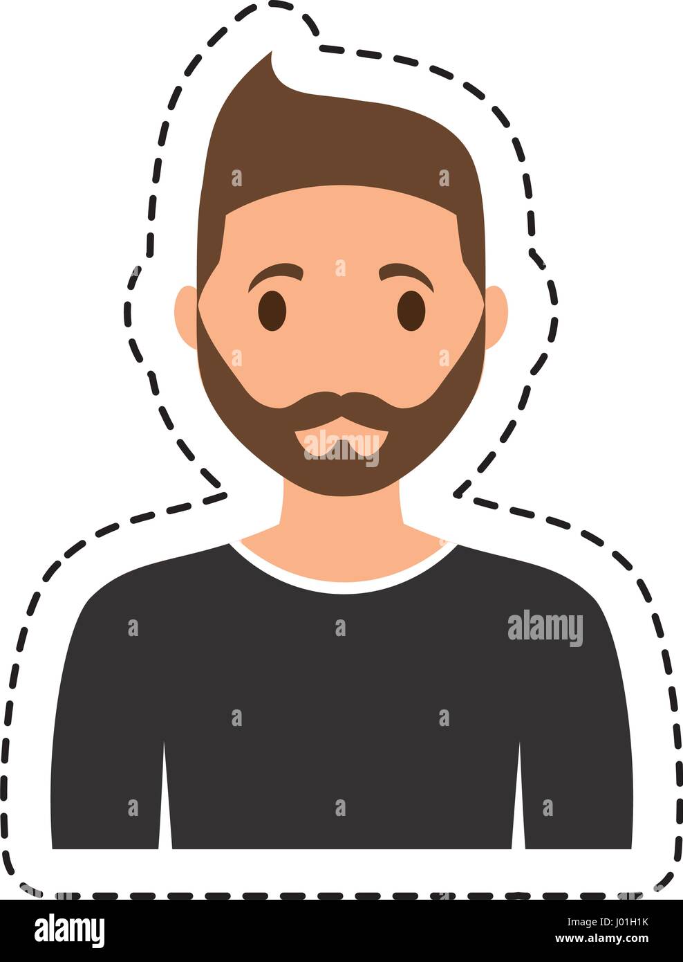 Cartoon man wearing shirt over Stock Vector Images - Alamy
