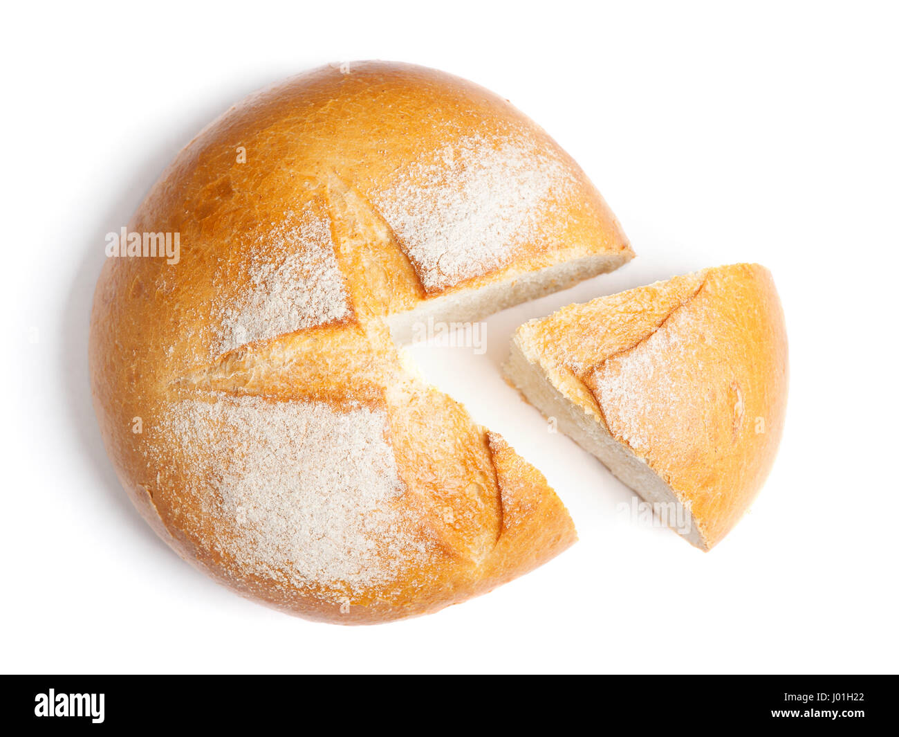Bread without slice isolated on white background Stock Photo - Alamy