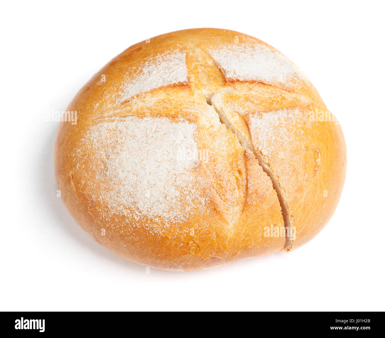 Bread without slice isolated on white background Stock Photo - Alamy