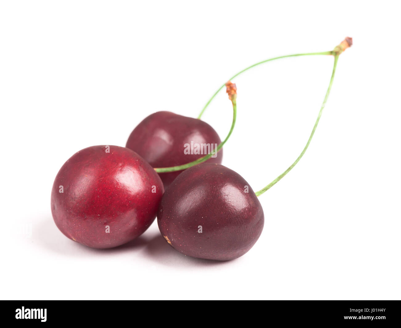 Ripe cherry isolated on white background Stock Photo - Alamy