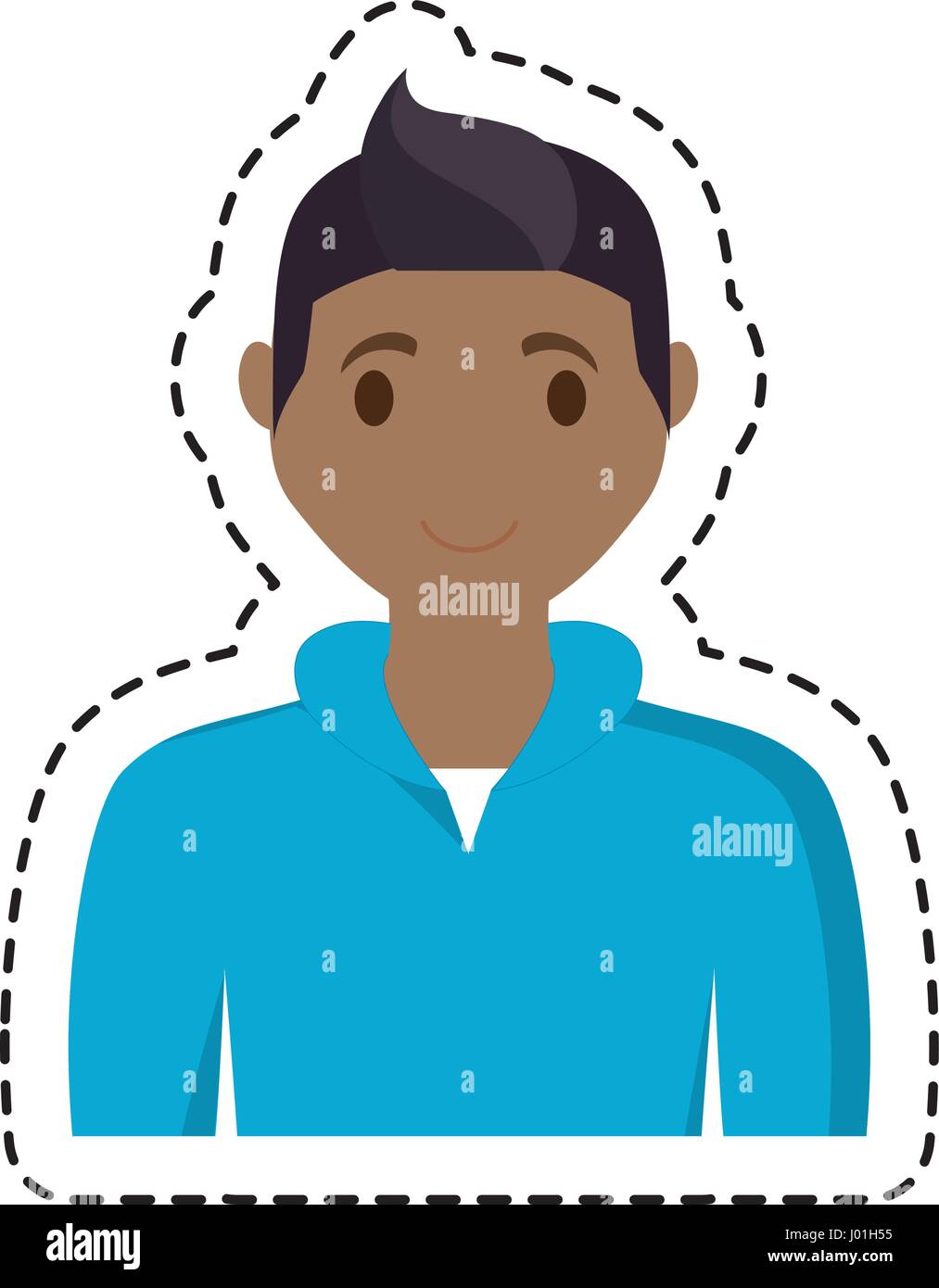 Man wearing blue shirt cartoon hi-res stock photography and images - Alamy