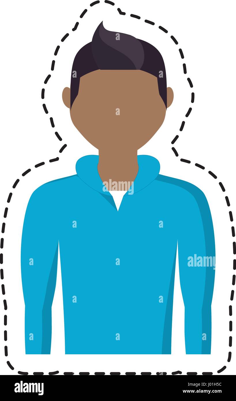 Man wearing blue shirt cartoon hi-res stock photography and images - Alamy