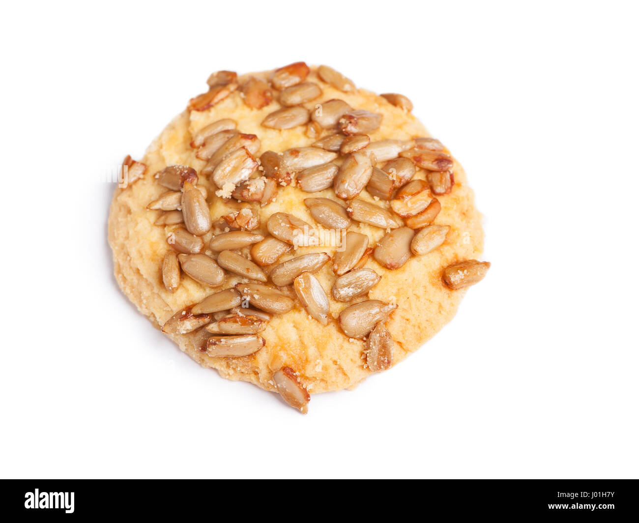 Cookie with seeds isolated on white background Stock Photo - Alamy