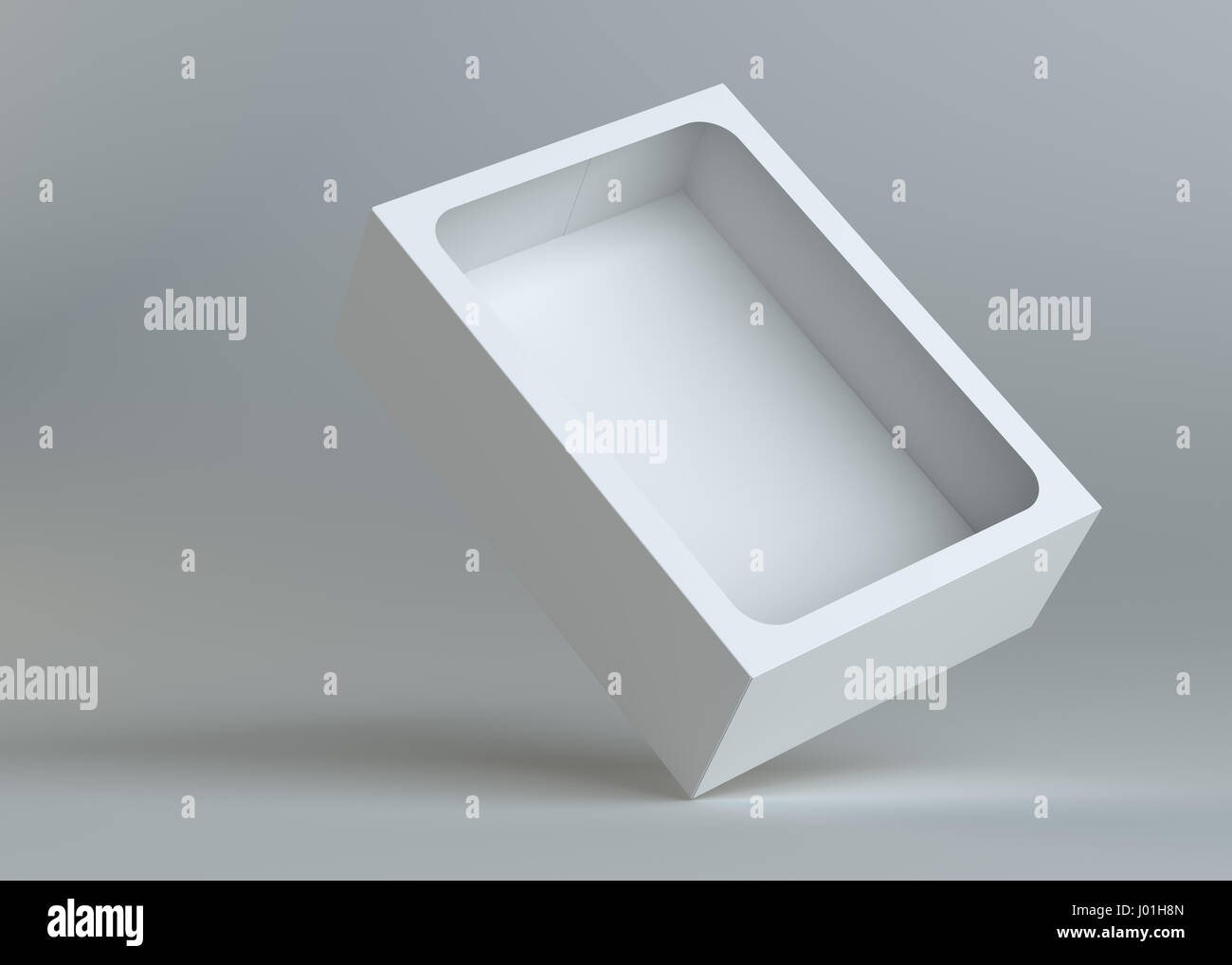 A realistic white empty packaging cardboard box Stock Photo - Alamy