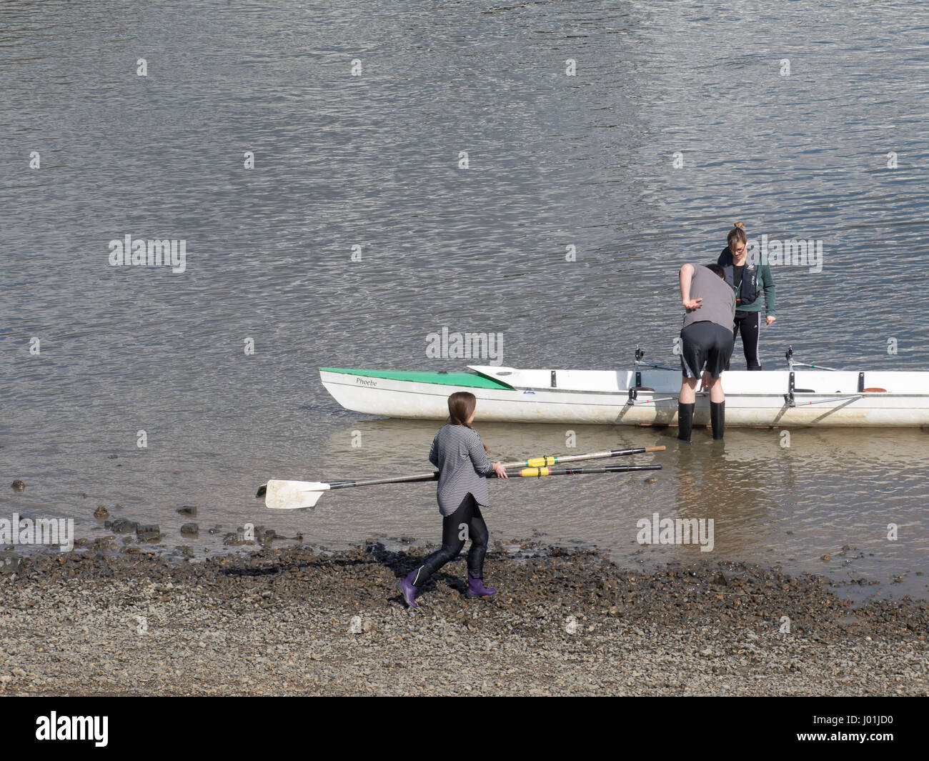 river Thames rowing boat rowers bank sport rowing Stock Photo - Alamy