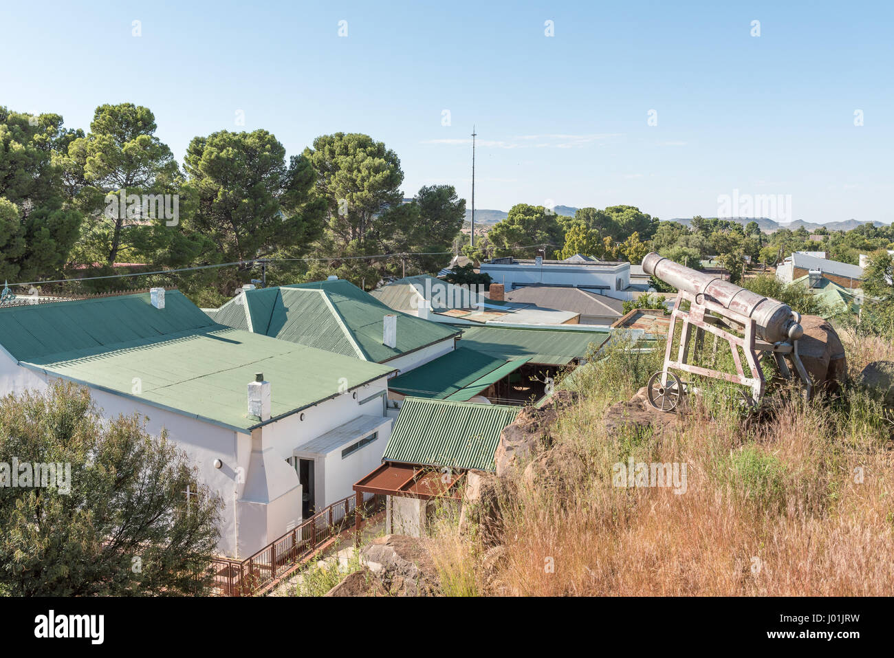 PHILIPPOLIS, SOUTH AFRICA - MARCH 21, 2017: A cannon guarding over ...