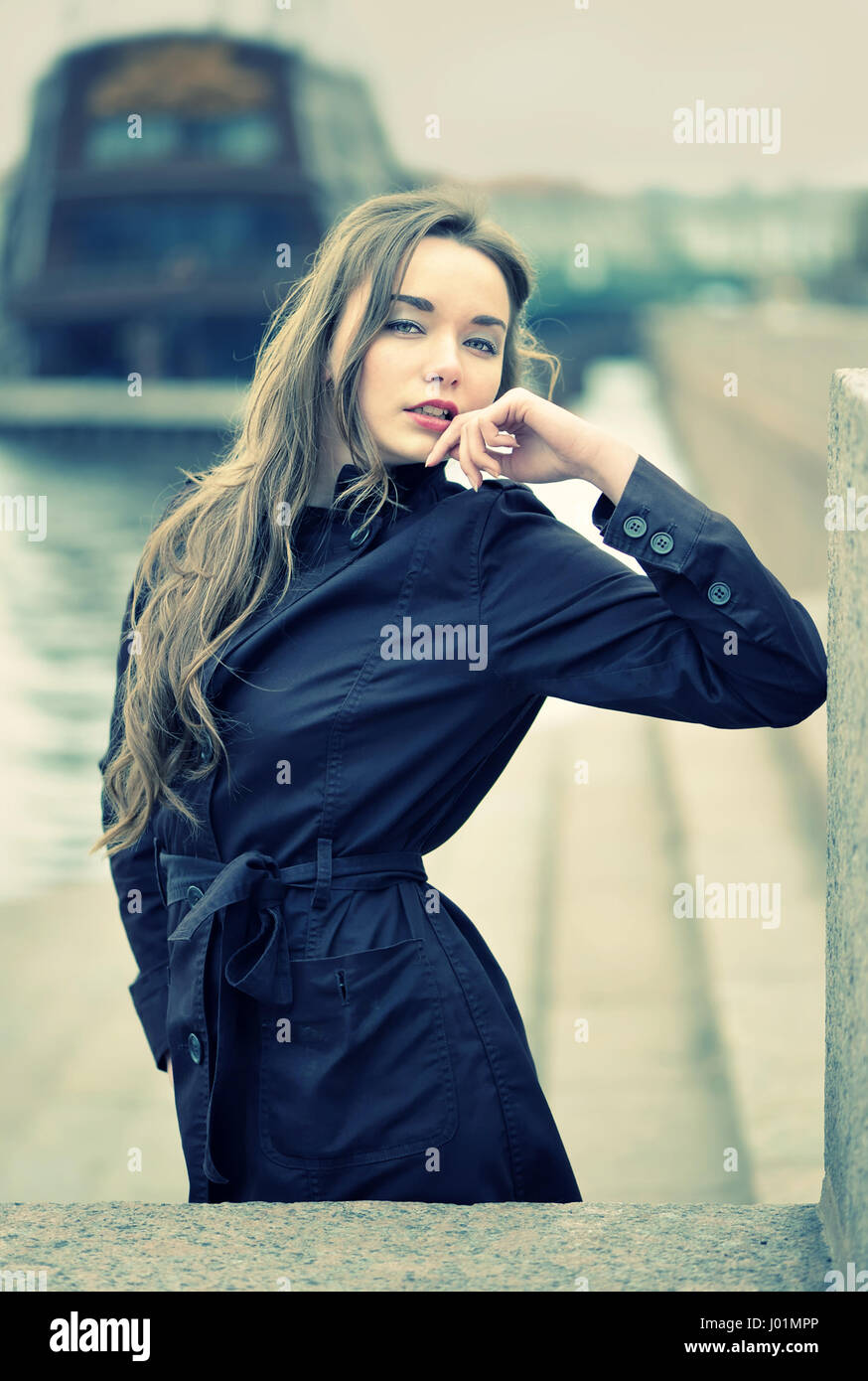 Portrait of woman outdoors Stock Photo - Alamy