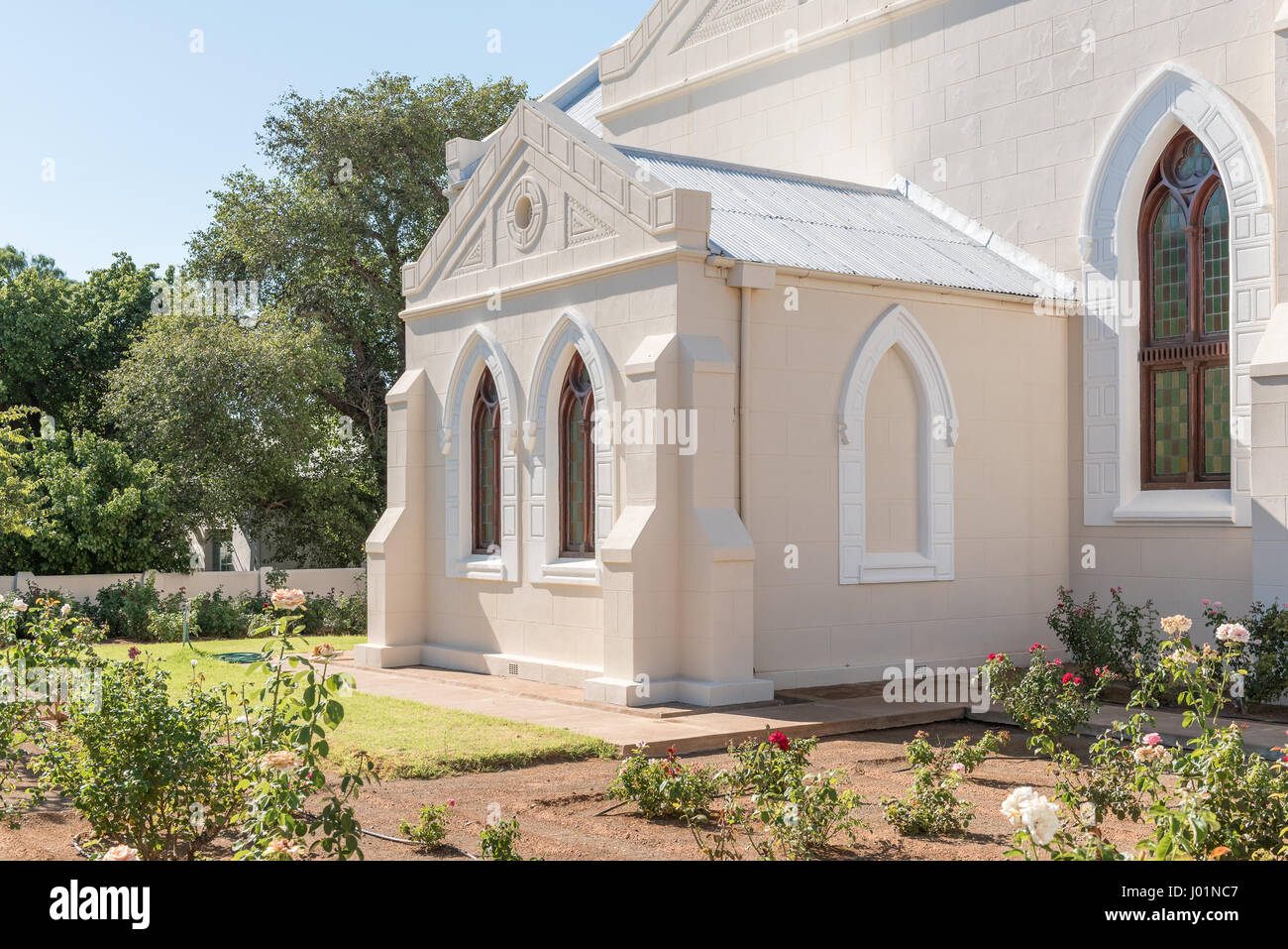 Wing of the historic Dutch Reformed Church in Philippolis, the oldest ...