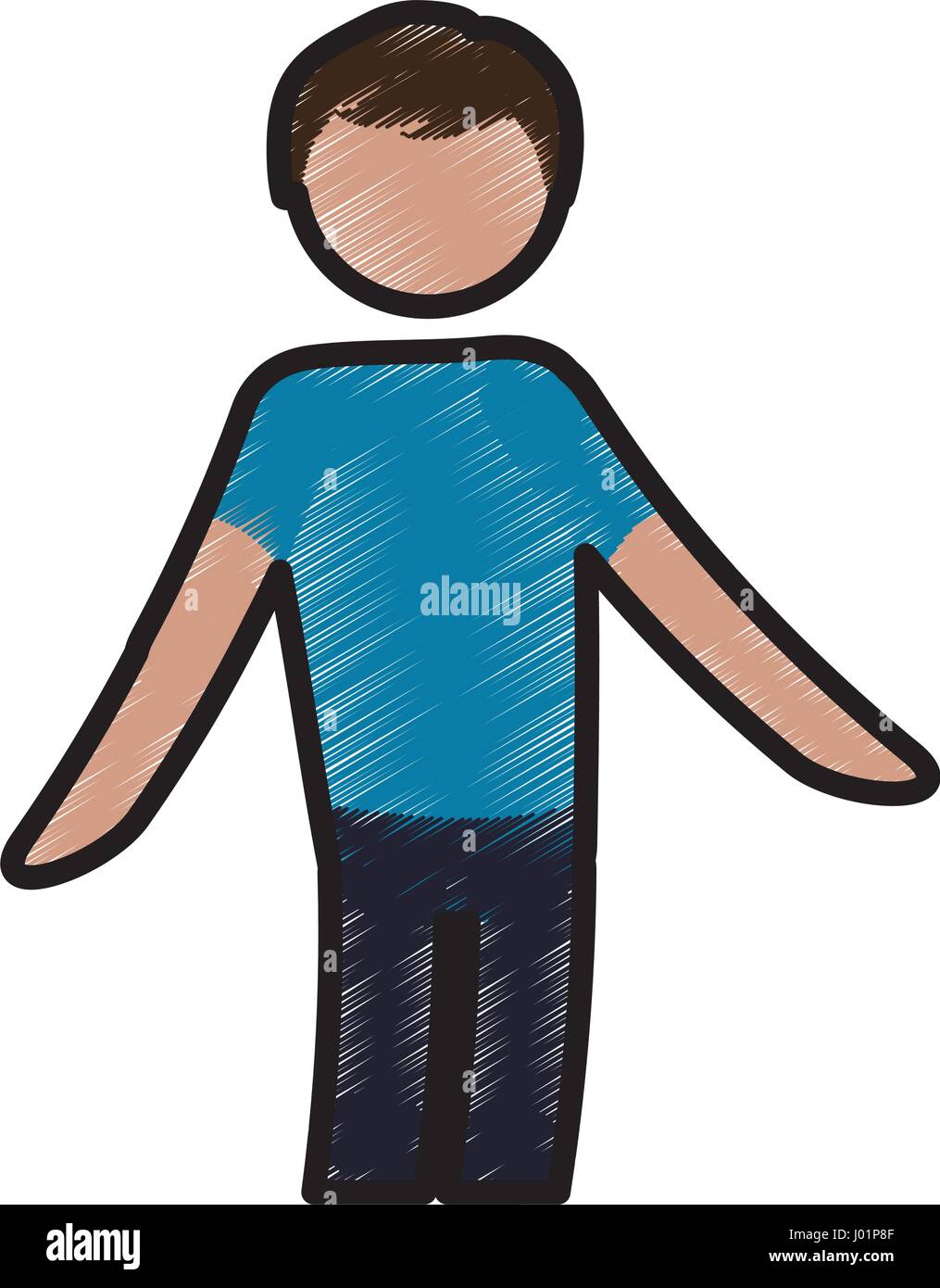 Young Boy draw icon vector illustration graphic design Stock Vector ...