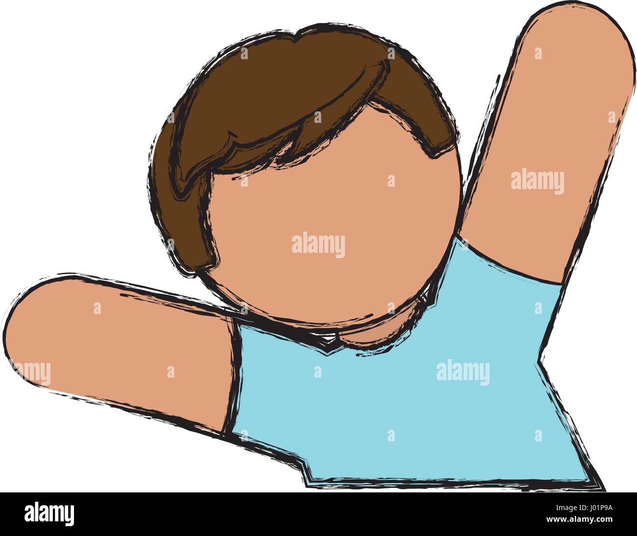 Young Boy draw icon vector illustration graphic design Stock Vector ...