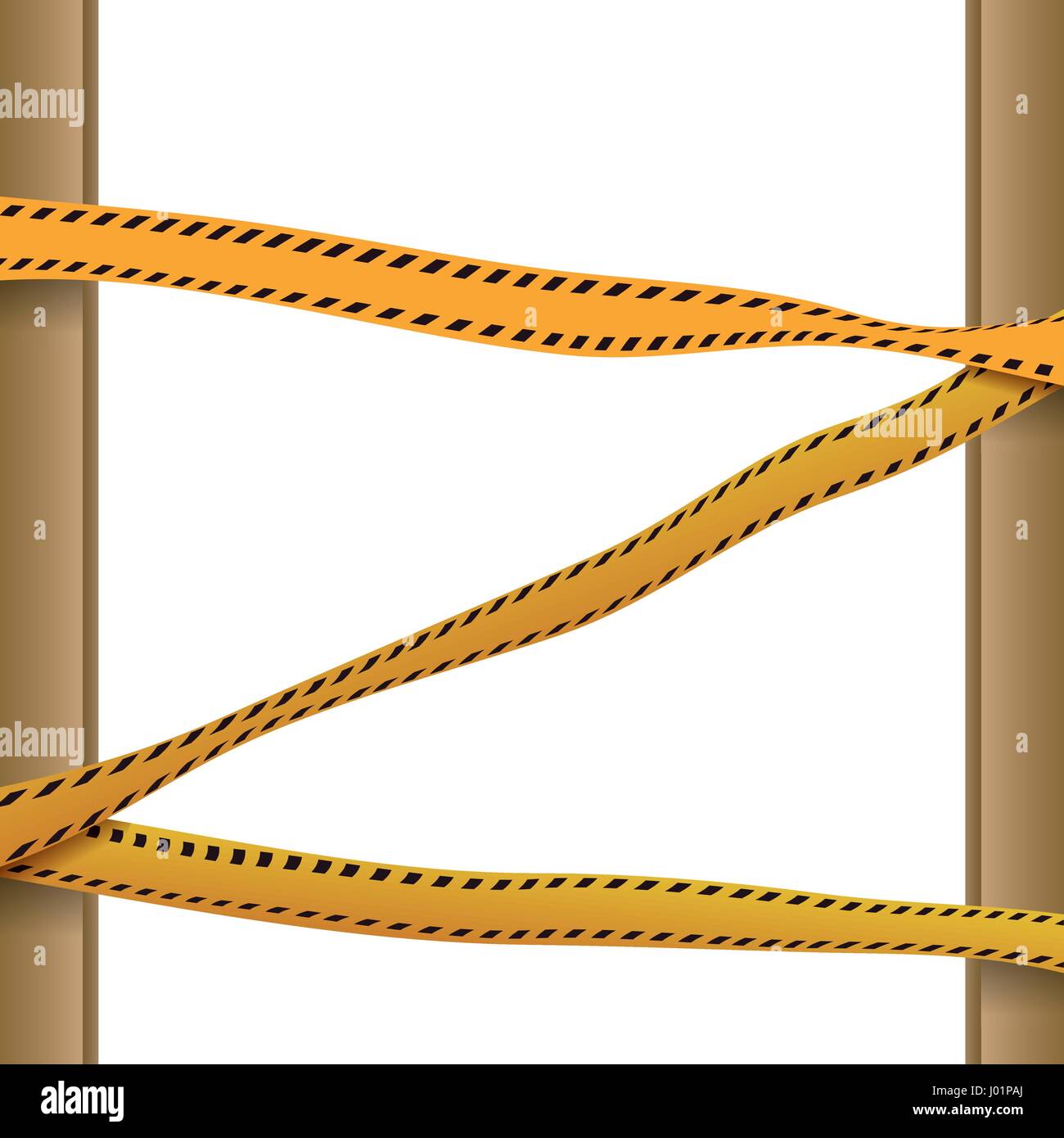 Police yellow tape icon vector illustration graphic design Stock Vector ...