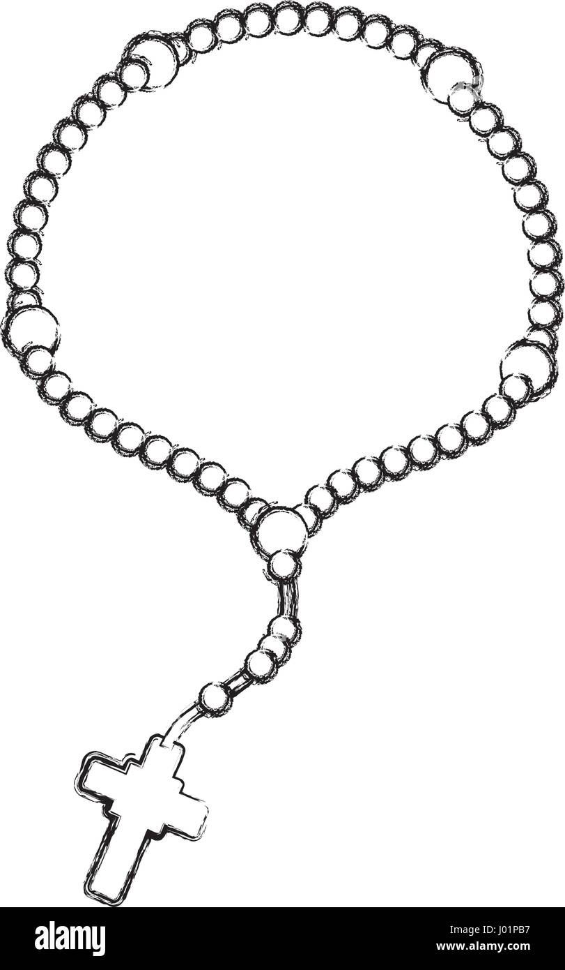 Rosary catholic faith icon vector illustration graphic design Stock ...