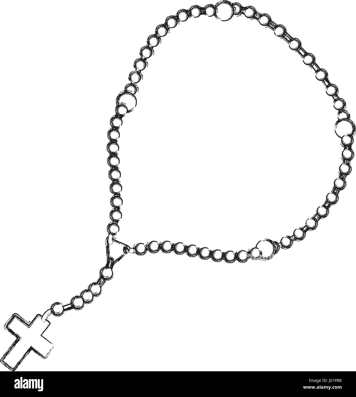 Rosary catholic faith icon vector illustration graphic design Stock ...