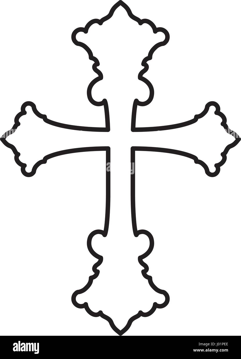Christianity cross symbol icon vector illustration graphic design Stock ...