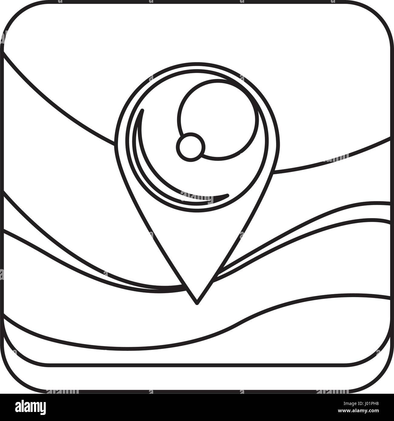 GPS map pointer icon vector illustration graphic design Stock Vector ...