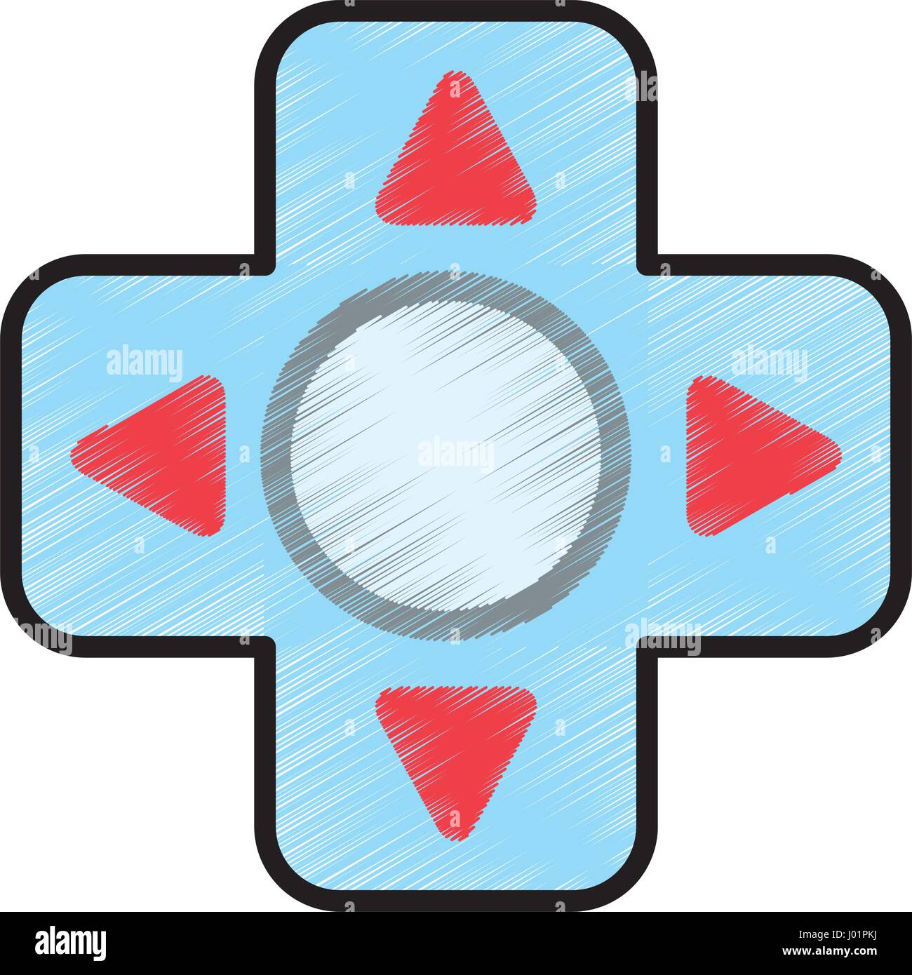 Gamepad cross isolated icon vector illustration graphic design Stock ...