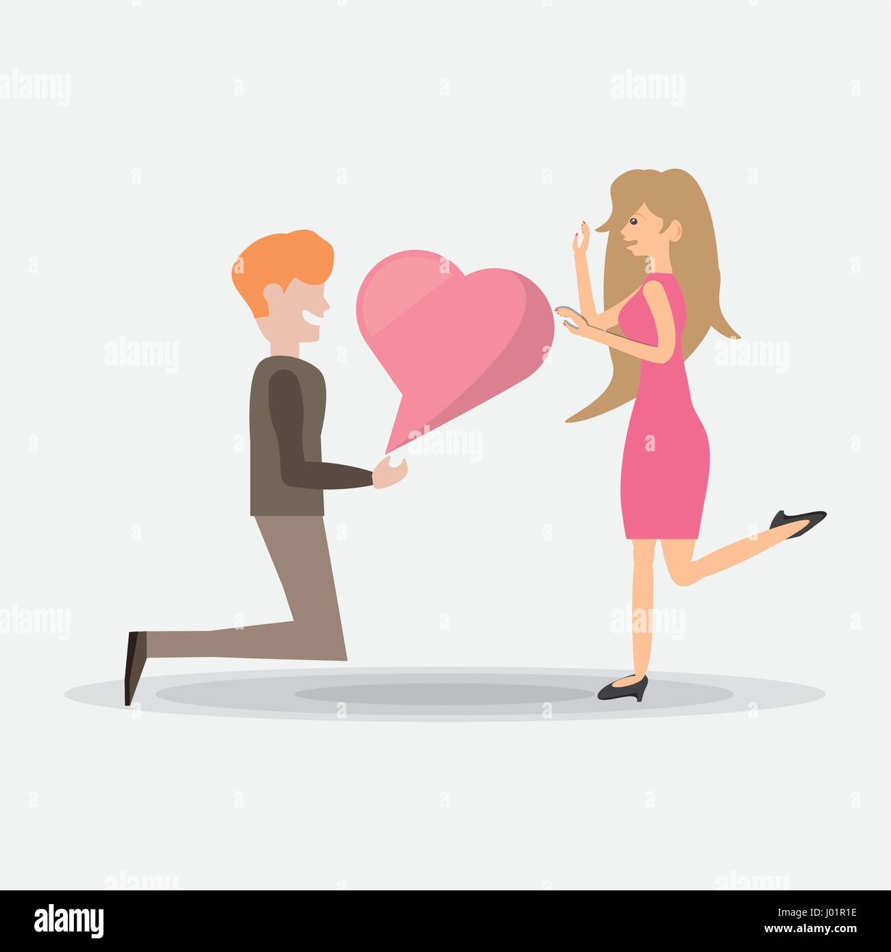 man proposal kneel woman bubble speech Stock Vector Image & Art - Alamy