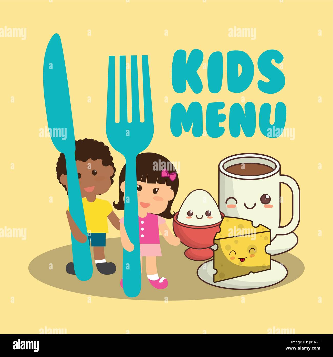 Tasty kids breakfast healthy Stock Vector Images - Alamy