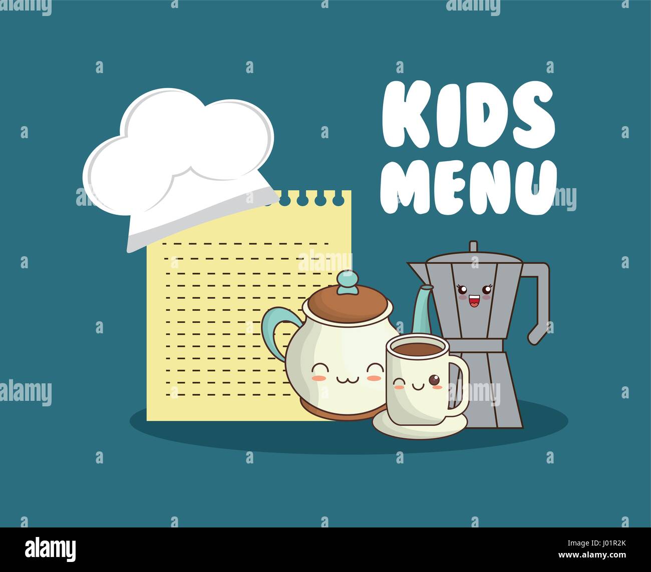 kids menu set kitchen utensils Stock Vector Image & Art - Alamy